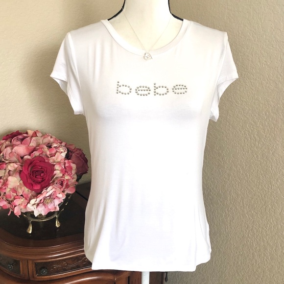 bebe | Tops | Bebe Bling Short Sleeve Tee | Poshmark